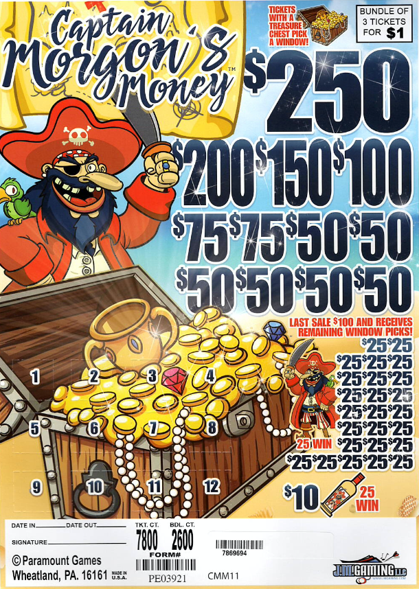 Captain Morgon's Money – J.M. GAMING LLC